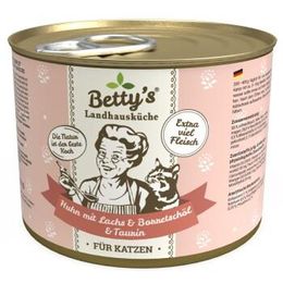 Betty's Landhausküche Huhn mit Lachs & Borretschöl 6 x 200g für Katze