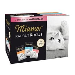Miamor Ragout Royale in Jelly Multipack 12x100g Pute, Lachs, Kalb
