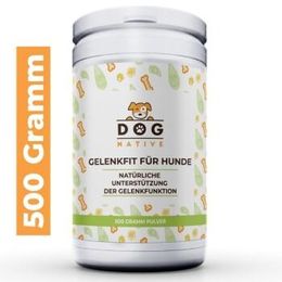 Dog-Native GelenkFit Pulver für Hunde, natürliches Gelenkpulver mit Grünlippmuschel, MSM, Kollagen-Hydrolysat und Chondroitin für Gelenke, 500 g