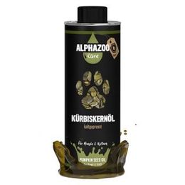 ALPHAZOO Premium Kürbiskernöl für Hunde und Katzen 500 ml