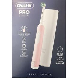 Braun Elektrische Zahnbürste Oral B PRO Series 1 schwarz + Bonus Reise Etui schwarz