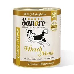 Sanoro Menü Classic vom Hirsch mit 50 % Fleischanteil 6x800g