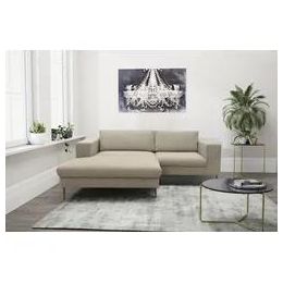 Ecksofa DOMO collection "Modica L-Form" Sofas Gr. B/H/T: 244cm x 83cm x 173cm, Cord, Recamiere links, braun (schlamm) moderne Optik mit großzügiger RecamiÃ ̈re, auch in Cord