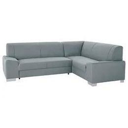 Ecksofa DOMO collection "Anzio L-Form" Sofas Gr. B/H/T: 259cm x 85cm x 191cm, Struktur fein, langer Schenkel links, Ohne Funktion-Mit Federkern, grün (mint) Wahlweise mit Bettfunktion und Federkern