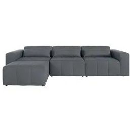 Ecksofa LeGer Home by Lena Gercke "Maileen L-Form" Sofas Gr. B/H/T: 322 cm x 74 cm x 155 cm, Struktur fein, Recamiere links, grau Modulsofa, bestehend aus 4 Modulen, Farben mixbar