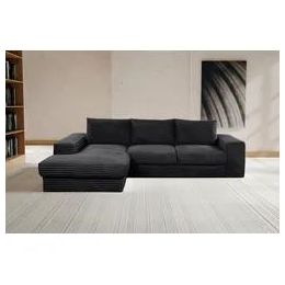 Ecksofa WERK2 "Rozzana" Sofas Gr. B/H/T: 287cm x 84cm x 190cm, Breitcord, Recamiere links, schwarz Design Ecksofa mit hohem Komfort in trendig-weichem Cord & Breitcord