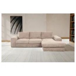 Ecksofa WERK2 "Rozzana" Sofas Gr. B/H/T: 287cm x 84cm x 190cm, Breitcord, Recamiere rechts, beige (natur) Design Ecksofa mit hohem Komfort in trendig-weichem Cord & Breitcord