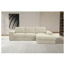 Ecksofa WERK2 "Rozzana" Sofas Gr. B/H/T: 287cm x 84cm x 190cm, Cord, Recamiere rechts, beige (natur) Design Ecksofa mit hohem Komfort in trendig-weichem Cord & Breitcord