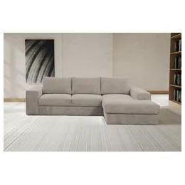 Ecksofa WERK2 "Rozzana" Sofas Gr. B/H/T: 287cm x 84cm x 190cm, Cord, Recamiere rechts, beige (greige) Design Ecksofa mit hohem Komfort in trendig-weichem Cord & Breitcord