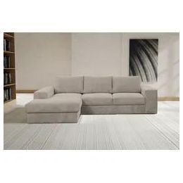 Ecksofa WERK2 "Rozzana" Sofas Gr. B/H/T: 287cm x 84cm x 190cm, Cord, Recamiere links, beige (greige) Design Ecksofa mit hohem Komfort in trendig-weichem Cord & Breitcord