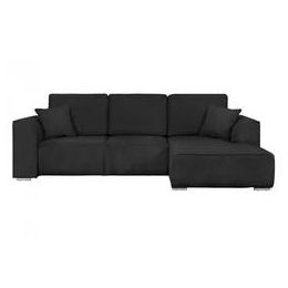 Ecksofa Inosign "Beatrice L-Form", grau (anthrazit), B:265cm H:86cm T:170cm, 100% Polyester, Sofas, wahlweise auch mit Bettfunktion und Bettkasten