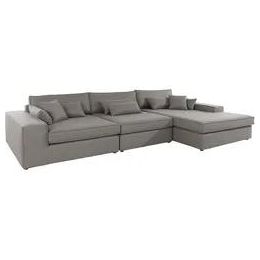 Ecksofa RAUM.ID "Enid L-Form" Sofas Gr. B/H/T: 360cm x 75cm x 190cm, Struktur fein, Ottomane rechts, beige (natur) 3 Teile, bestehend aus Modulen, in vielen Bezügen, auch Breitcord