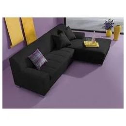 Ecksofa Inosign "Anzio L-Form" Sofas Gr. B/H/T: 239cm x 75cm x 82cm, Microfaser PRIMABELLE, Recamiere rechts, mit Bettfunktion, schwarz wahlweise mit Bettfunktion