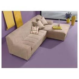 Ecksofa Inosign "Anzio L-Form" Sofas Gr. B/H/T: 239 cm x 75 cm x 82 cm, Microfaser PRIMABELLE, Recamiere rechts, mit Bettfunktion, beige (natur) wahlweise mit Bettfunktion