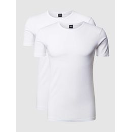 BOSS T-Shirt mit Label-Detail im 2er-Pack