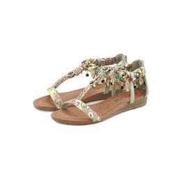 Lascana Sandale 'Sommerschuh, Sandalette,' grün Gr. 36 für Damen. Mit Schmuckelemente