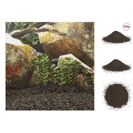 vidaXL Aquarien-Substrat Basalt-Kies 25 kg Schwarz 1-3 mm