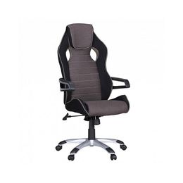 AMSTYLE Gaming-Stuhl Bürostuhl Gamingstuhl VENEDIG Stoff Schwarz/Grau/Weiß mit Armlehne