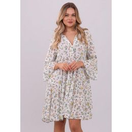 YC Fashion & Style Tunikakleid Bohemian Blossom Viskosekleid – Mühelose Eleganz Alloverdruck