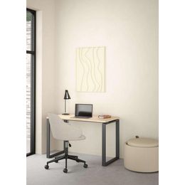 Home Affaire Schreibtisch Sign Arbeitstisch, Sekretär, Bürotisch, Cleanes Design, Metallbeine, Breite 120 oder 150 cm, braun|grau