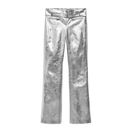 Mango Hose 'Lauren' Damen Größe 38 silber