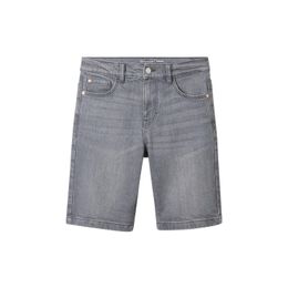 Tom Tailor Jungen Jeansshorts mit recycelter Baumwolle, grau, Uni, Gr. 170