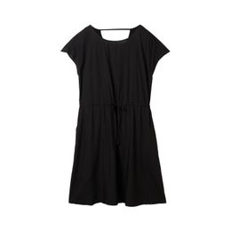Tom Tailor Denim Damen Kleid mit Livaeco, schwarz, Uni, Gr. XXL
