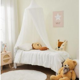 Alavya Home® Betthimmel Baldachin Kinderzimmer Bio-Baumwolle Musselin für Schlafzimmer (GOTS-Zertifiziert I Passt um Babybett