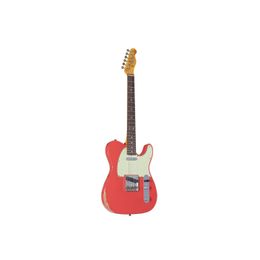 Fender E-Gitarre, '64 Telecaster Aged Fiesta Red
