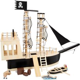 Small Foot Spielzeug-Schiff Piratenschiff, schwarz