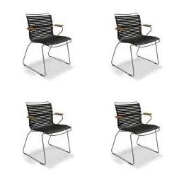 Houe CLICK Dining Chair mit Bambusarmlehnen 4er Set Black