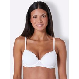 SuSa Damen Push-Up-BH mit Bügel, weiß, Größe 90A