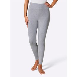 feel good Damen Leggings, grau-meliert, Gr&ouml;&szlig;e 40/42