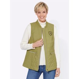 WITT Damen Steppweste mit Reißverschluss-Taschen, schilf, Größe 46