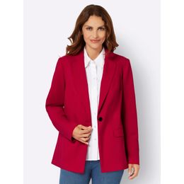 WITT Damen Blazer mit kontrastfarbigem Futter, rot, Gr&ouml;&szlig;e 38