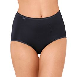 Sloggi Damen Taillenslip aus atmungsaktiver Microfaser, schwarz, Gr&ouml;&szlig;e 48