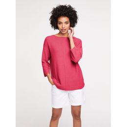 Heine Witt Damen Strickpullover mit Effekt-Strick, himbeere, Gr&ouml;&szlig;e 48/50