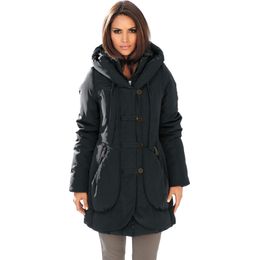 Heine Witt Damen Parka mit leichter Wattierung, schwarz, Gr&ouml;&szlig;e 40