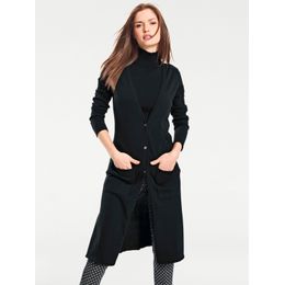 Heine Damen Longstrickjacke, Schwarz, Gr. 34, Longstrickjacken, 100% Baumwolle