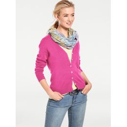Heine Witt Damen Feinstrickjacke im Cardigan-Style, pink, Größe 48