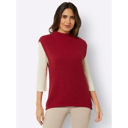 Heine Damen Pullunder, Rot, Gr. 40, Rundhals Pullover, Material: Polyacryl