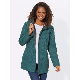 WITT Damen Softshelljacke gef&uuml;ttert, wasserabweisend, gr&uuml;n-meliert, Gr&ouml;&szlig;e 38