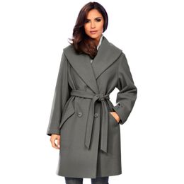 Heine Damen Wolljacke, Grau, Gr. 46, Winterjacken, Material: Wolle