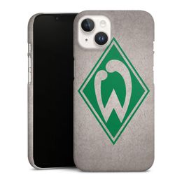 DeinDesign iPhone 14 Handy Premium Case Smartphone Handyh&uuml;lle Schutzh&uuml;lle matt Concrete Official Licensed Product Sv Werder Bremen Premium Case