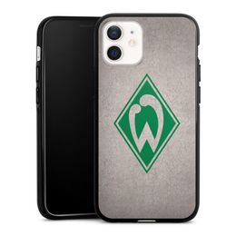 DeinDesign iPhone 12 mini Handy Silikon H&uuml;lle Case schwarz Handyh&uuml;lle Concrete Official Licensed Product Sv Werder Bremen
