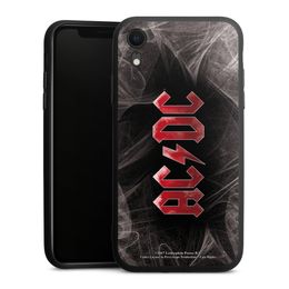 DeinDesign iPhone Xr Handy Premium Silikon H&uuml;lle Handyh&uuml;lle schwarz Case Merchandise Acdc Logo Silikon Premium Case