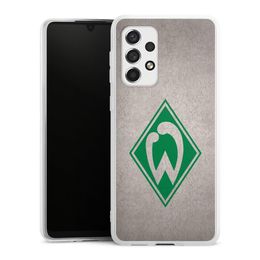 DeinDesign Galaxy A33 5G Handy Silikon H&uuml;lle Case transparent Handyh&uuml;lle Official Licensed Product Sv Werder Bremen Concrete Silikon Case