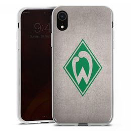 DeinDesign iPhone Xr Handy Silikon H&uuml;lle Case transparent Handyh&uuml;lle Concrete Official Licensed Product Sv Werder Bremen Silikon Case