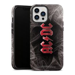 DeinDesign iPhone 13 Pro Max Handy Panzer Handyh&uuml;lle robuste Outdoor H&uuml;lle Schutzh&uuml;lle matt Merchandise Acdc Logo Tough Case