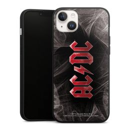 DeinDesign iPhone 14 Handy Premium Silikon H&uuml;lle Handyh&uuml;lle schwarz Case Merchandise Acdc Logo Silikon Premium Case